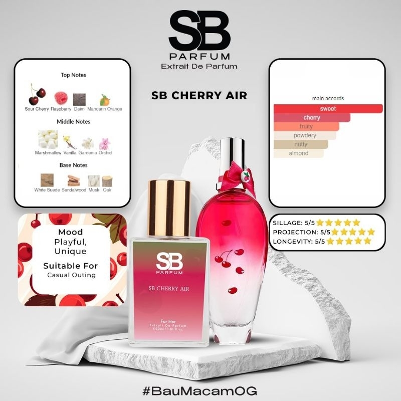 HarumKasturiCo - Cherry Air Perfume - Women EDP 30ML BY SB PARFUM | Shopee Malaysia