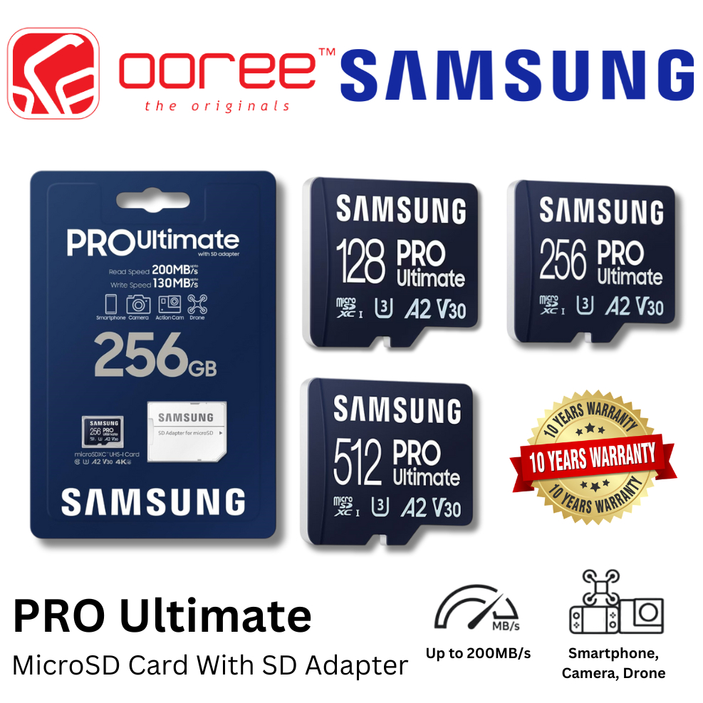 SAMSUNG PRO ULTIMATE MICRO SD CARD MEMORY CARD WITH SD ADAPTER FOR ...