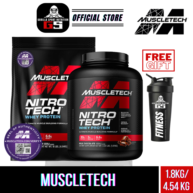 MuscleTech Nitro-Tech Whey Protein Isolate (1.8KG-4.54KG) | Shopee Malaysia