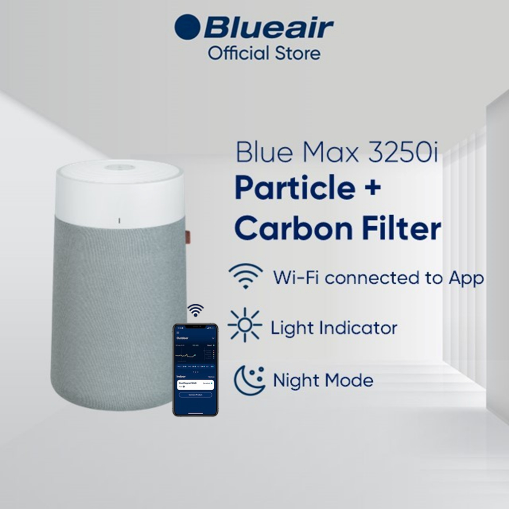 Blueair Air Purifier Blue Max 3250i With Particle + Carbon Filter (215 ...