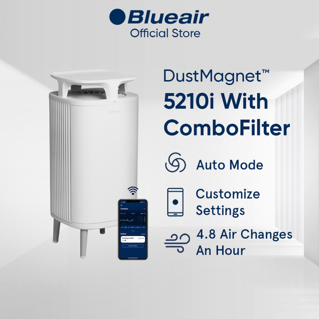 [Online Exclusive] Blueair Air Purifier Dust Magnet 5210i with Combo ...
