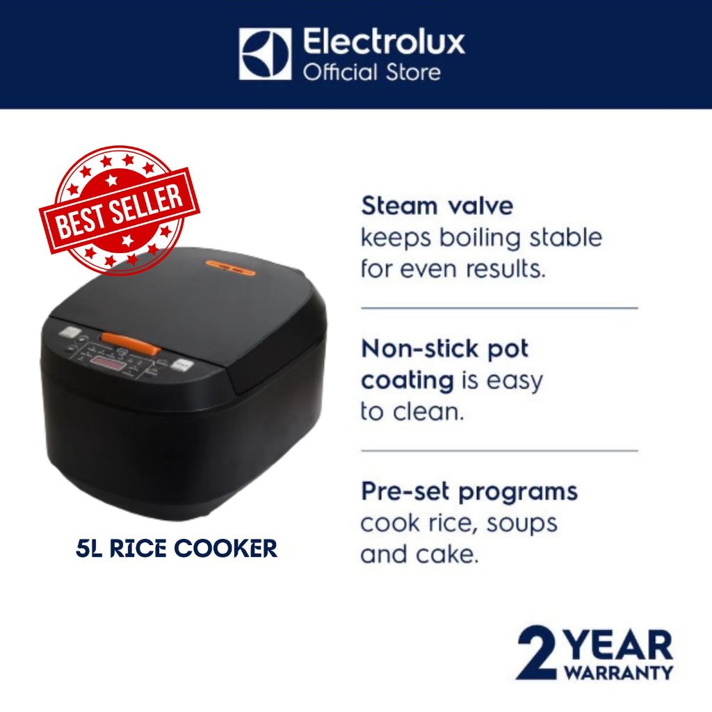 ELECTROLUX 5L Multifunction Smart Screen Big Rice Cooker Non-Stick Pot Periuk Nasi Elektrik ...