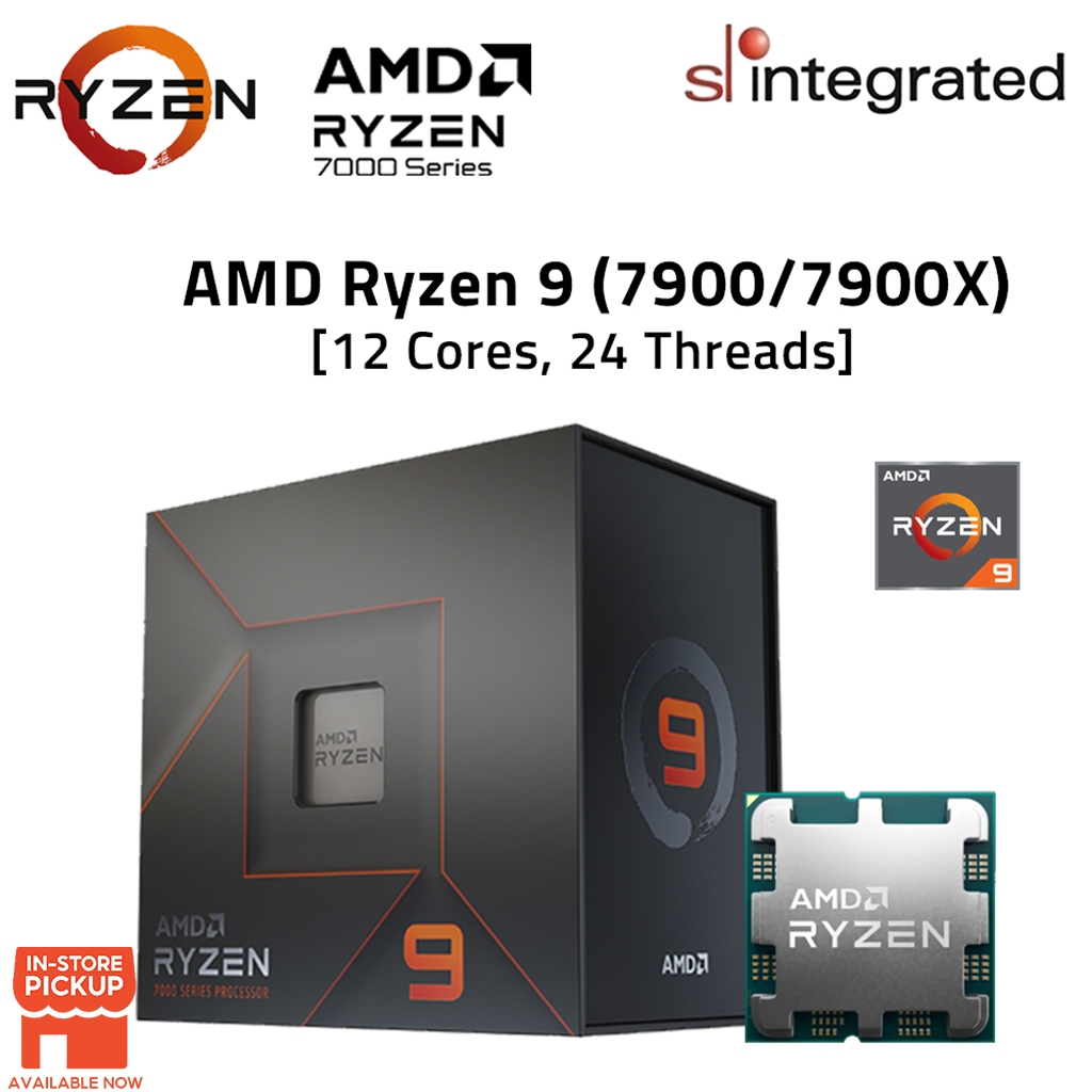 AMD Ryzen 9 7000 Series AM5 Desktop Gaming Processor - [7900/7900X] [12 ...