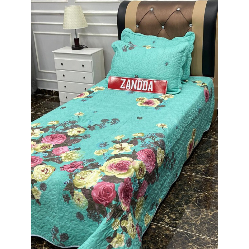 Cadar Patchwork ZANDDA Saiz Super Single 3in1 {180cm X 220cm} High Quality Cotton | Shopee Malaysia
