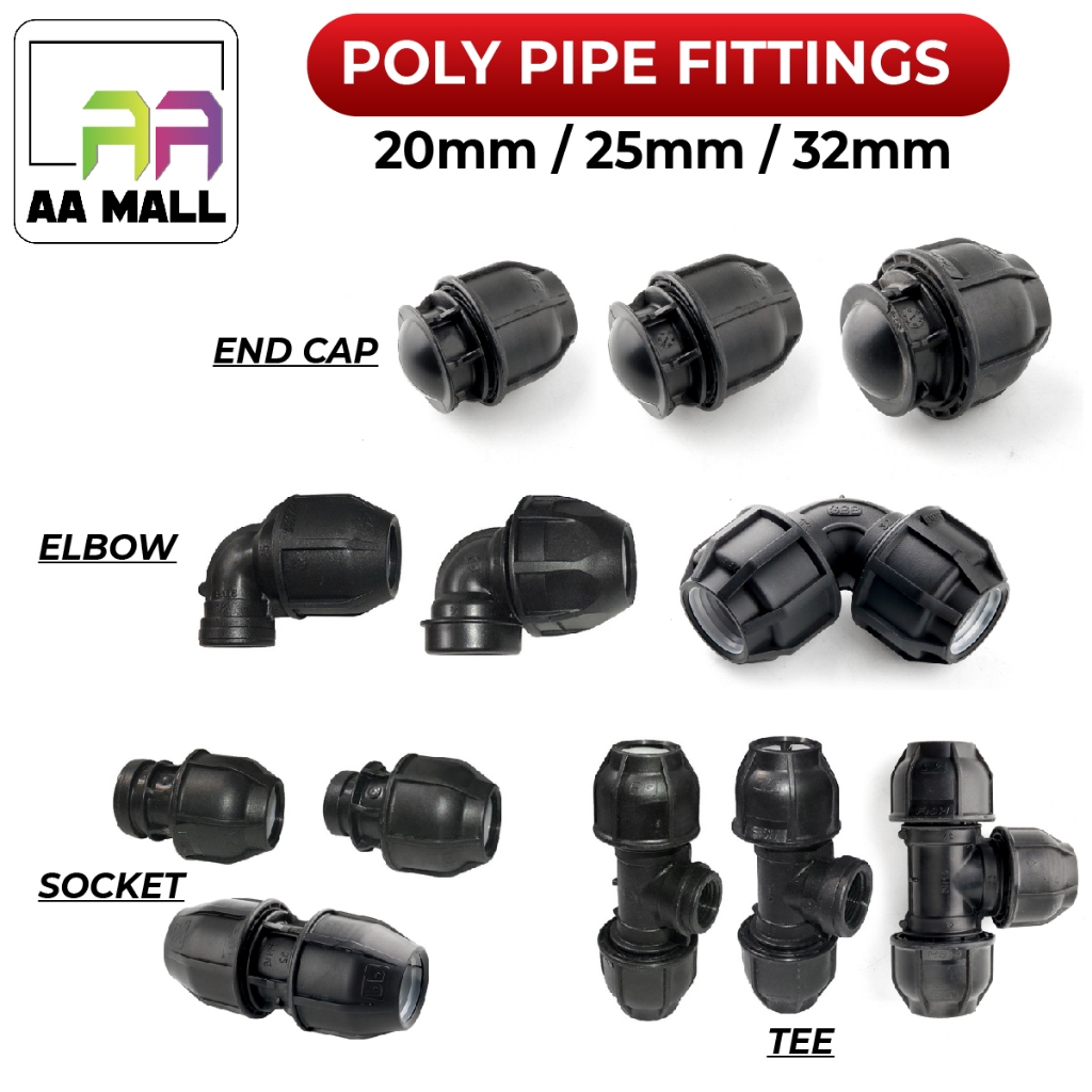 AA MALL Poly Fittings / Poly Connecter Pipe & Fittings System - 20mm ...