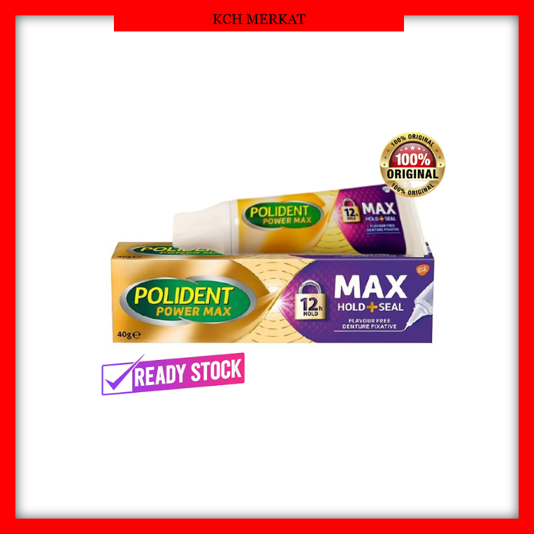 🔥Ready stock🔥 Polident Power Max Hold + Seal Flavour Free Denture ...
