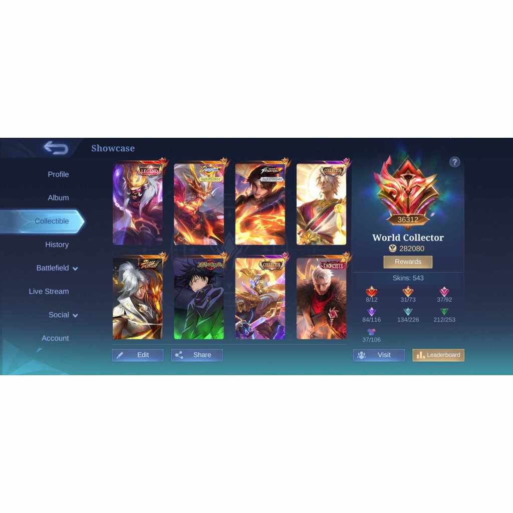 MLBB Acc 500+ Skin mobile game legends | Shopee Malaysia