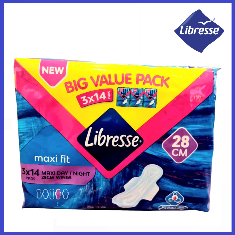 LIBRESSE Maxi Night Wings 28cm | Shopee Malaysia