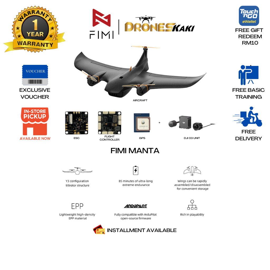 FIMI Manta VTOL Fixed Wing | Shopee Malaysia