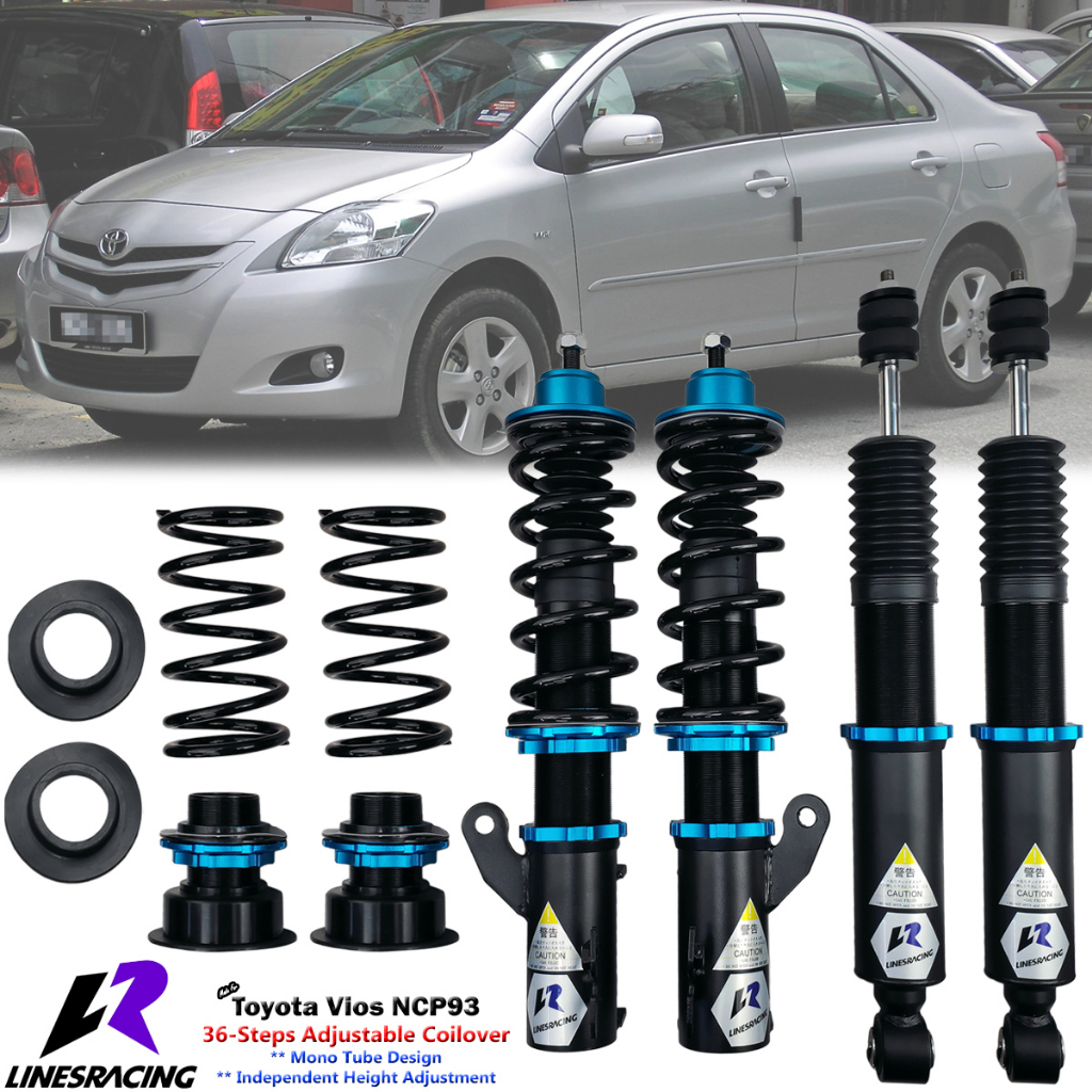 LINES Racing 36 Steps Hi Low Bodyshift Adjustable Suspension Coilover ...