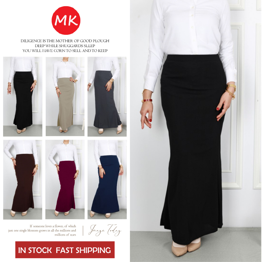 🔥Skirt Perempuan🔥 MK Women Muslimah Pencil Skirt Women's Duyung Skirt ...