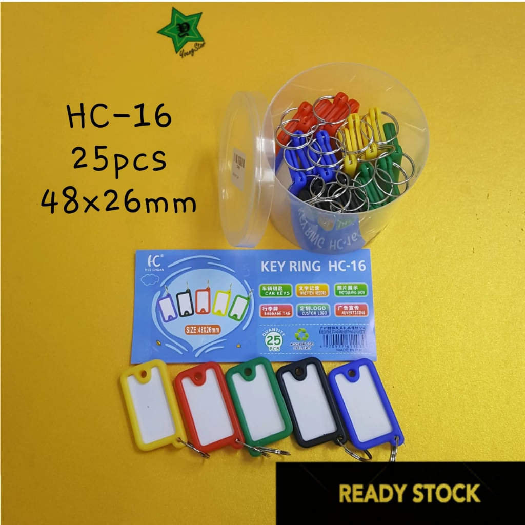 Key tag / Key ring HC-16 (1 Box) 25pcs / Size : 48x26mm | Shopee Malaysia