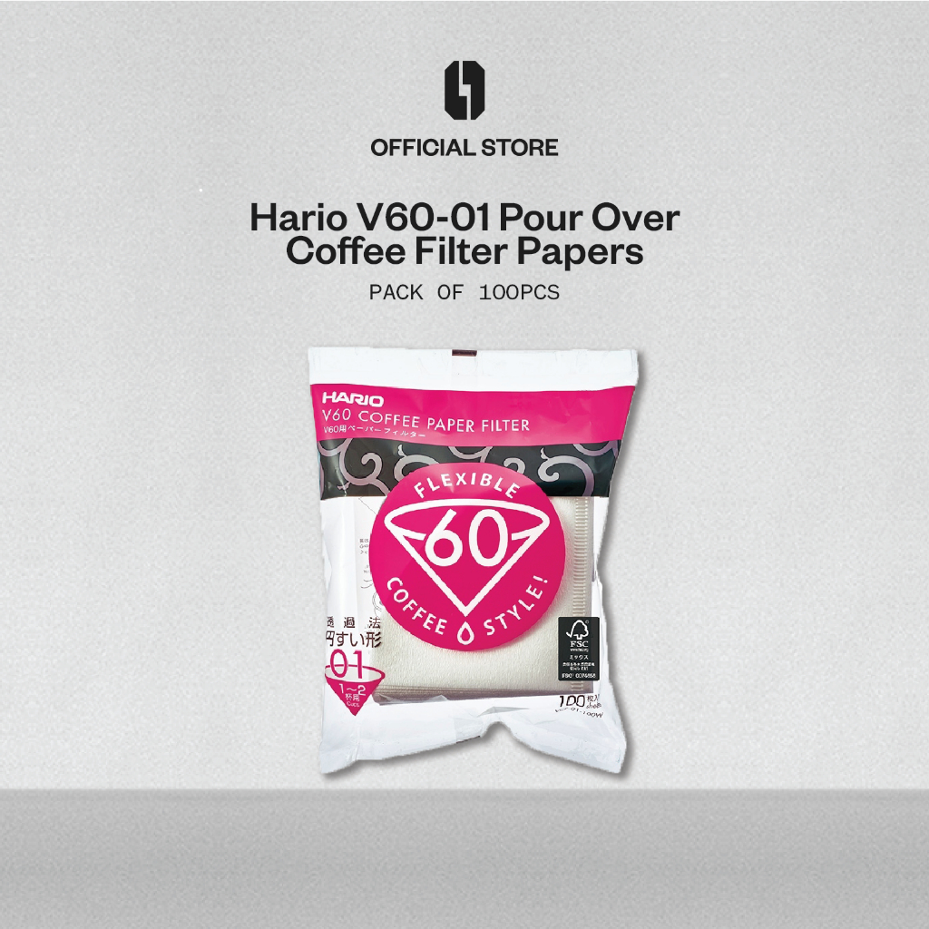 Hario V60-01 Pour Over Filter Paper (100 Pcs/Packs) | Shopee Malaysia