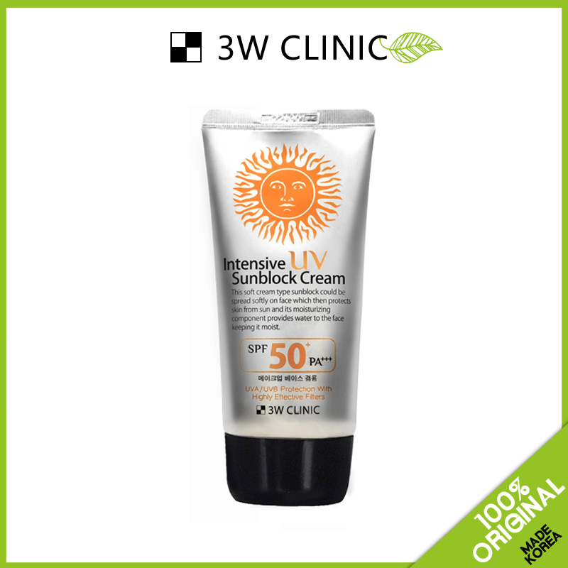 3W CLINIC Intensive UV Sunblock Cream SPF50+ PA +++ 40/70ml | Shopee ...