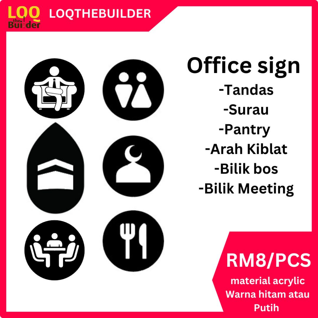 Popular Sign Tandas Surau Arah Sign Toilet , pantry , meeting room ...