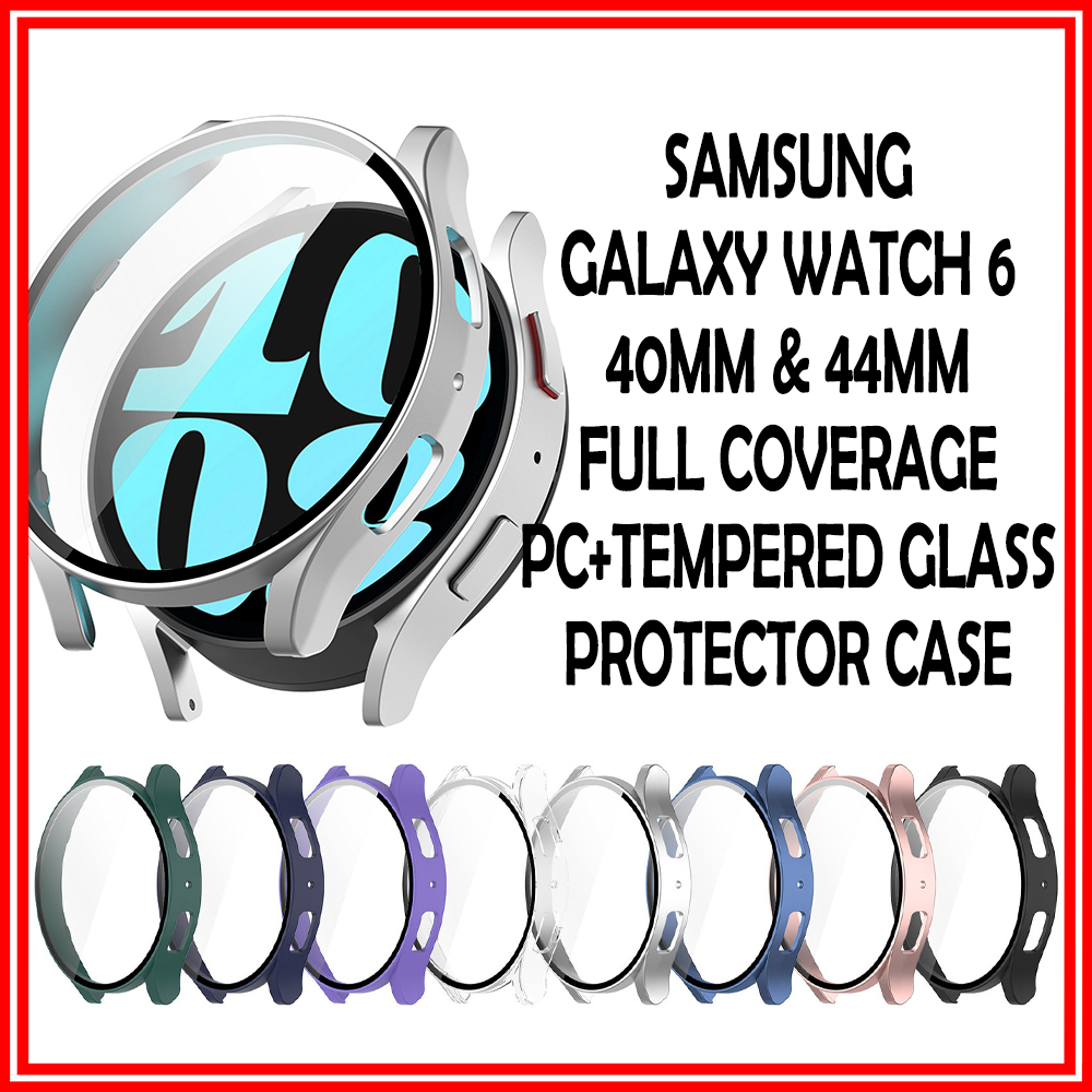Samsung Watch 6 PC+Tempered Glass Protector Casing 40MM / 44MM Case ...