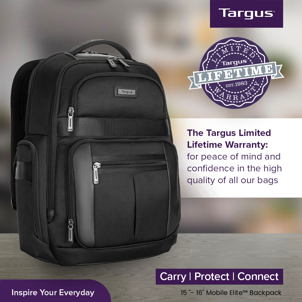 TBB618 - TARGUS MOBILE ELITE BACKPACK - BLACK (15"-16") | Shopee Malaysia
