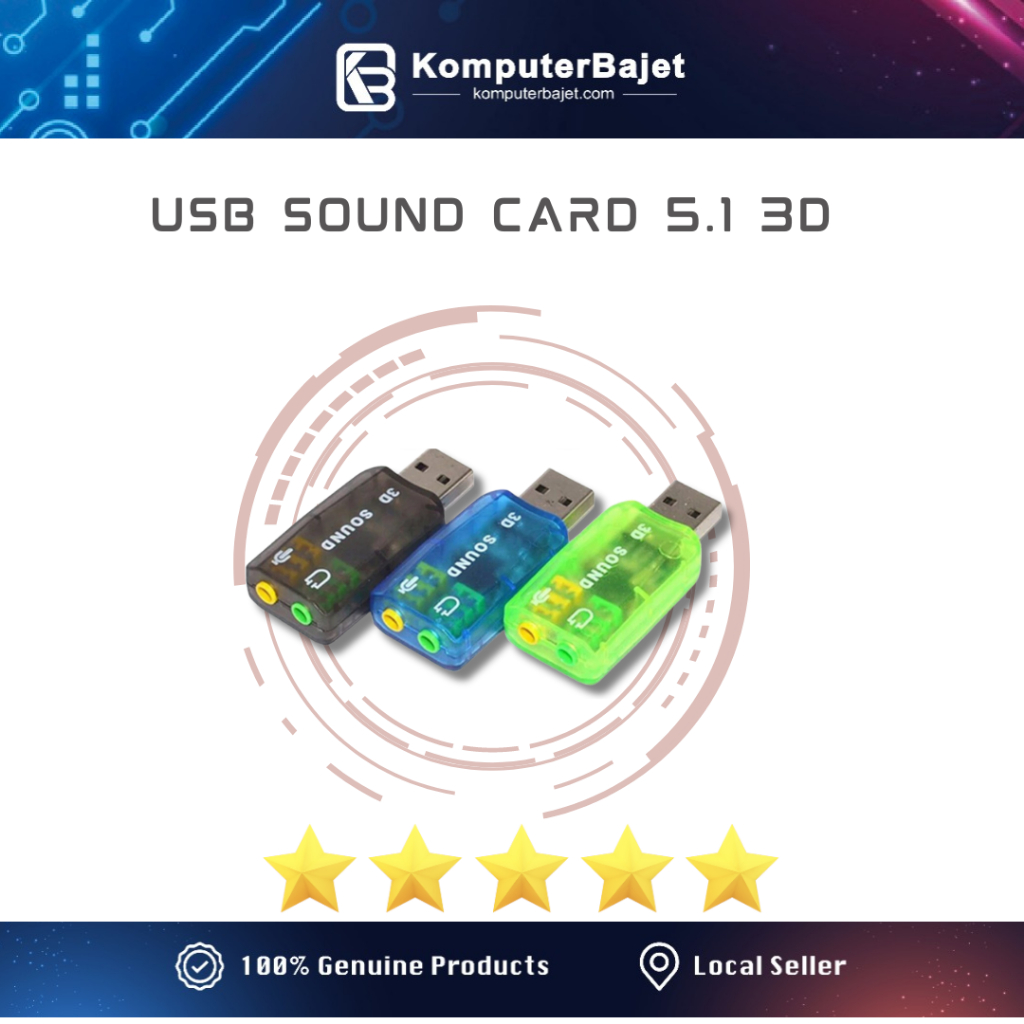 USB SOUND CARD 5.1 3D for PC LAPTOP AUX | Shopee Malaysia