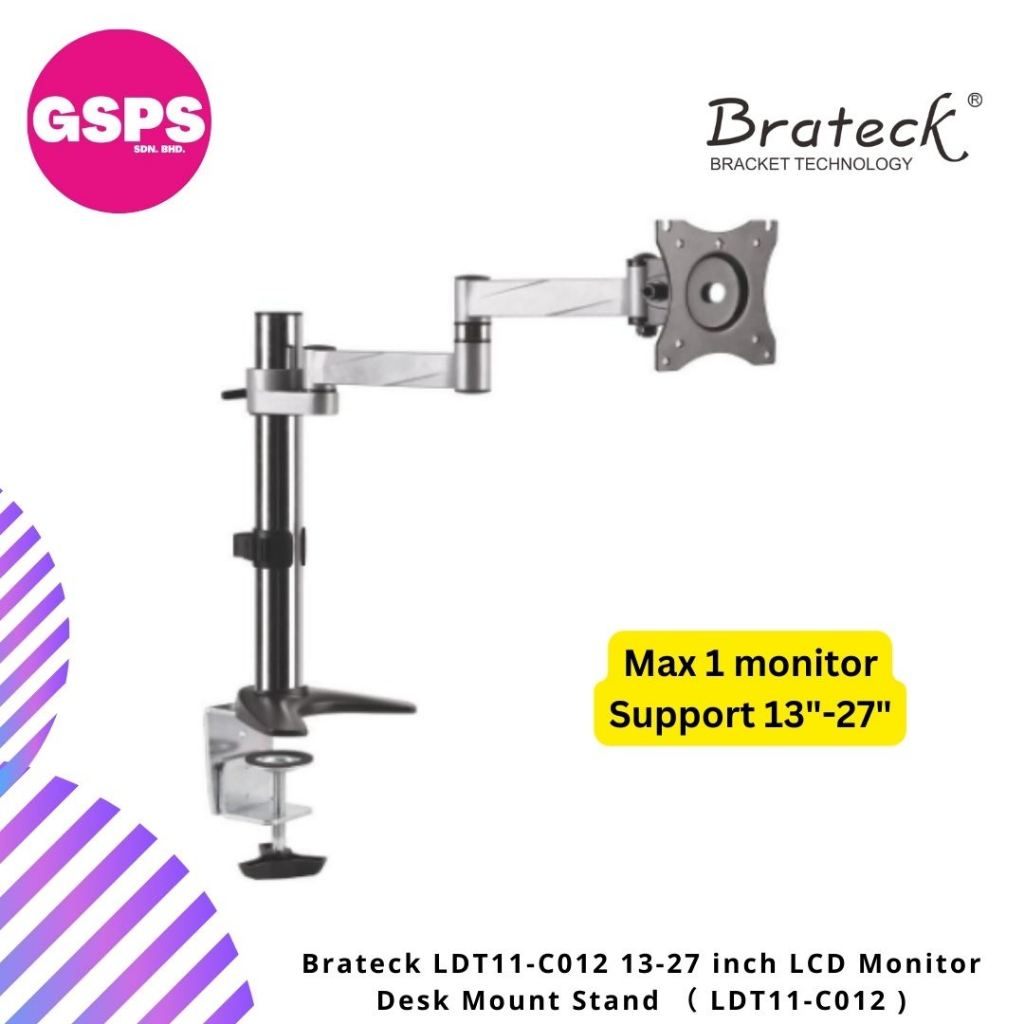 Brateck LDT11-C012 13-27 inch LCD Monitor Desk Mount Stand （ LDT11-C012 ...