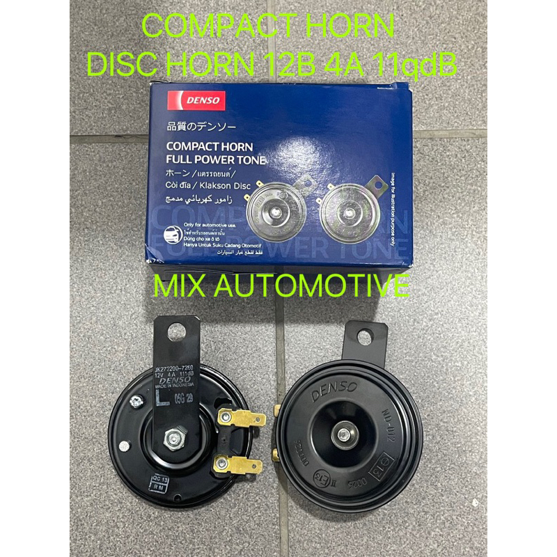 (100% ORIGINAL) DENSO COMPACT HORN FULL POWER TONE DISC HORN 1SET 12V ...