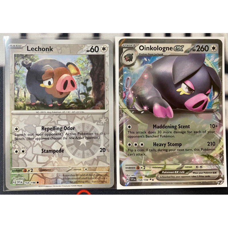 Pokemon TCG Scarlet & Violet - Lechonk & Oinkologne (Set - Near Mint ...