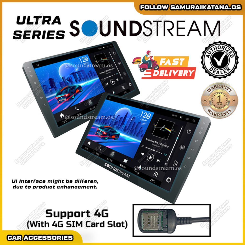 9" / 10" SOUNDSTREAM ANZUO ULTRA DSP 32 Band 4G SIM Android Car Player ...