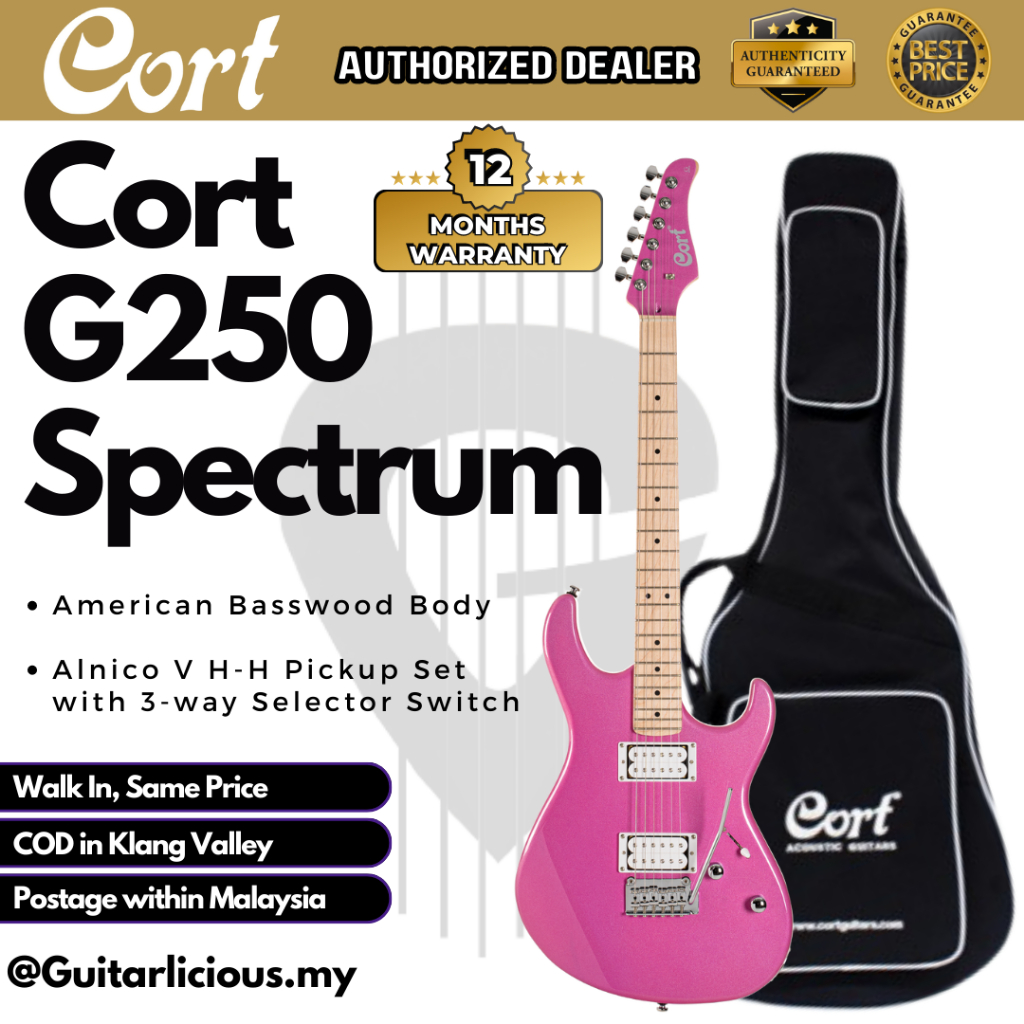 Cort G-250 Spectrum (HH) Double Humbucker Electric Guitar with Tremolo ...