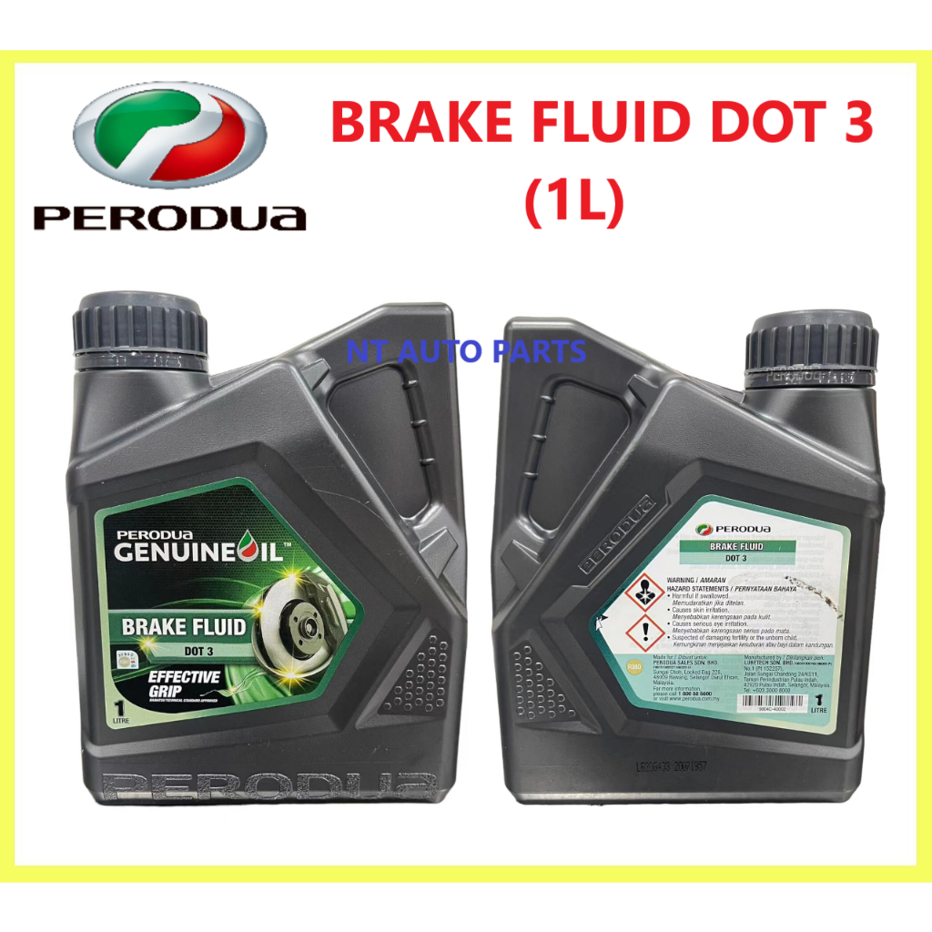 100% Original Genuine Perodua Brake Fluid Dot 3 1L Minyak Brake Dot3 ...