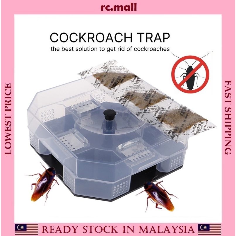 Reusable Cockroach Trap Box Non-Toxic Insert Killer Catcher Pest ...