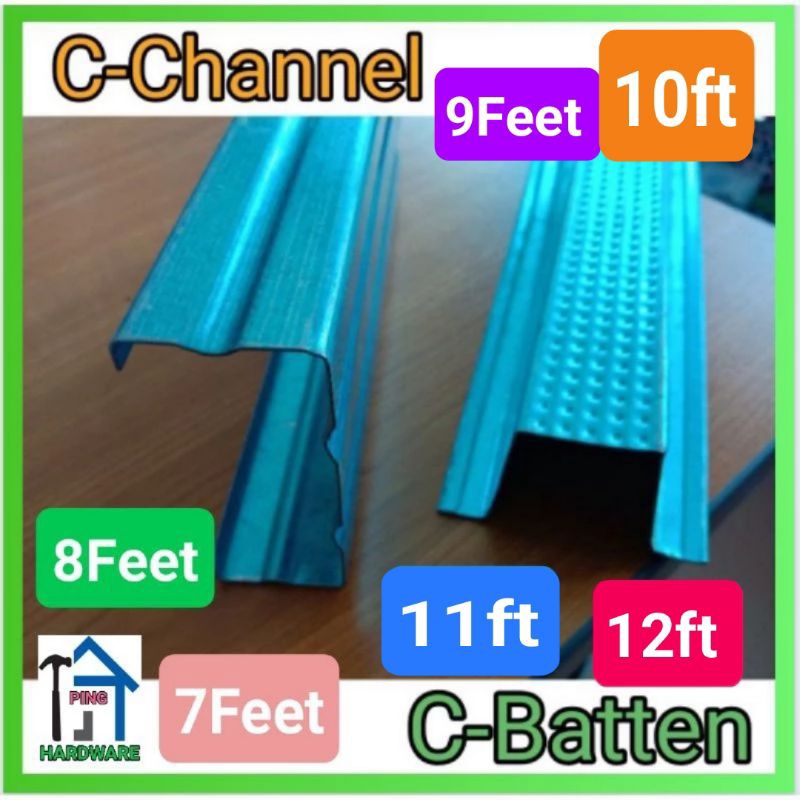 {Kuantiti} 0.75mm(12kaki-7kaki) C-Channel Blue Biru / C-Batten 0.47mm ...