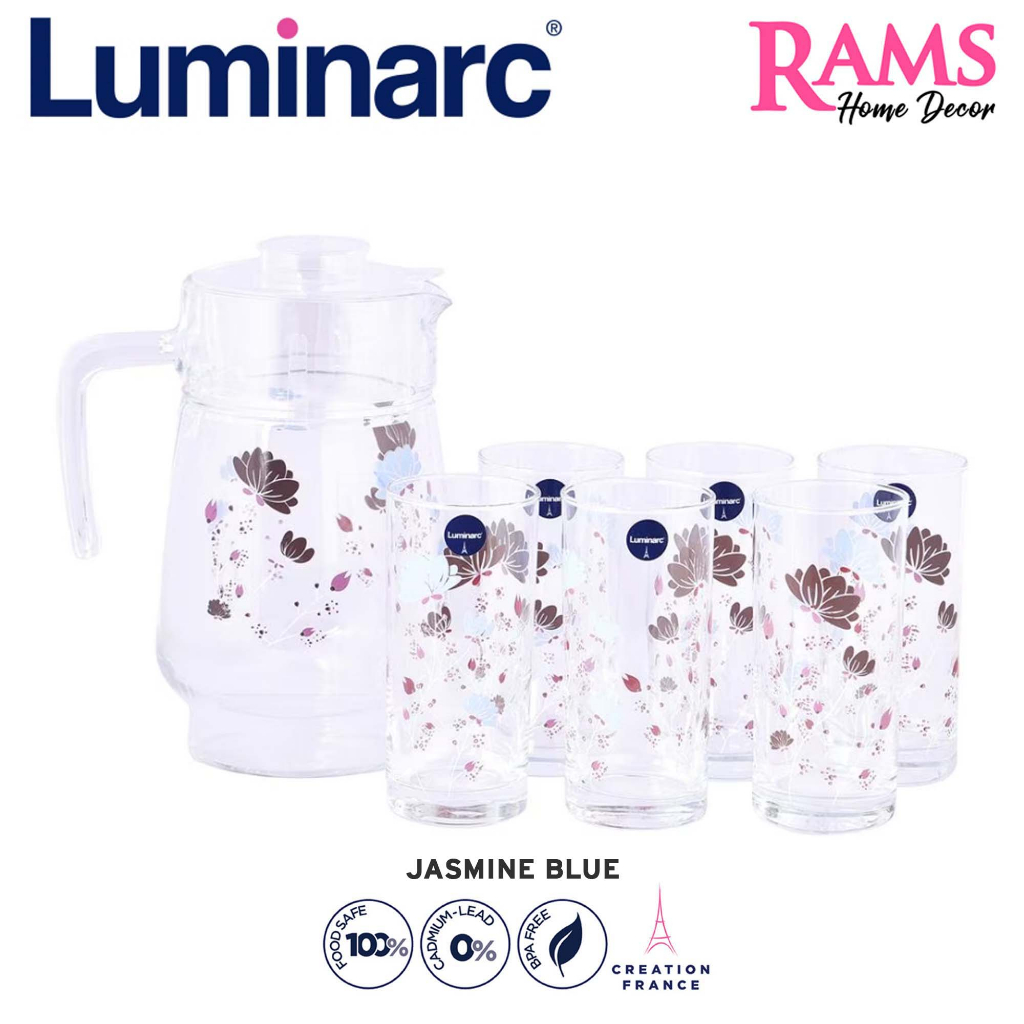 Luminarc 7 Pcs Water Drink Set / Set Jug dan Cawan / Gelas - Crazy ...