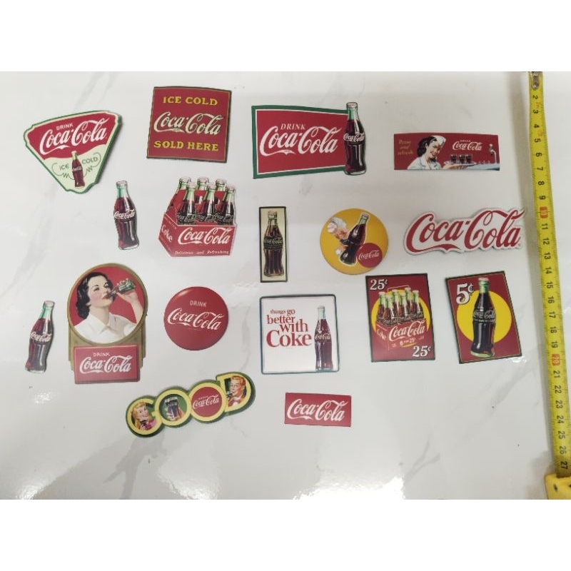 (17 in 1) Coca Cola Coke Fridge Magnets set | Shopee Malaysia