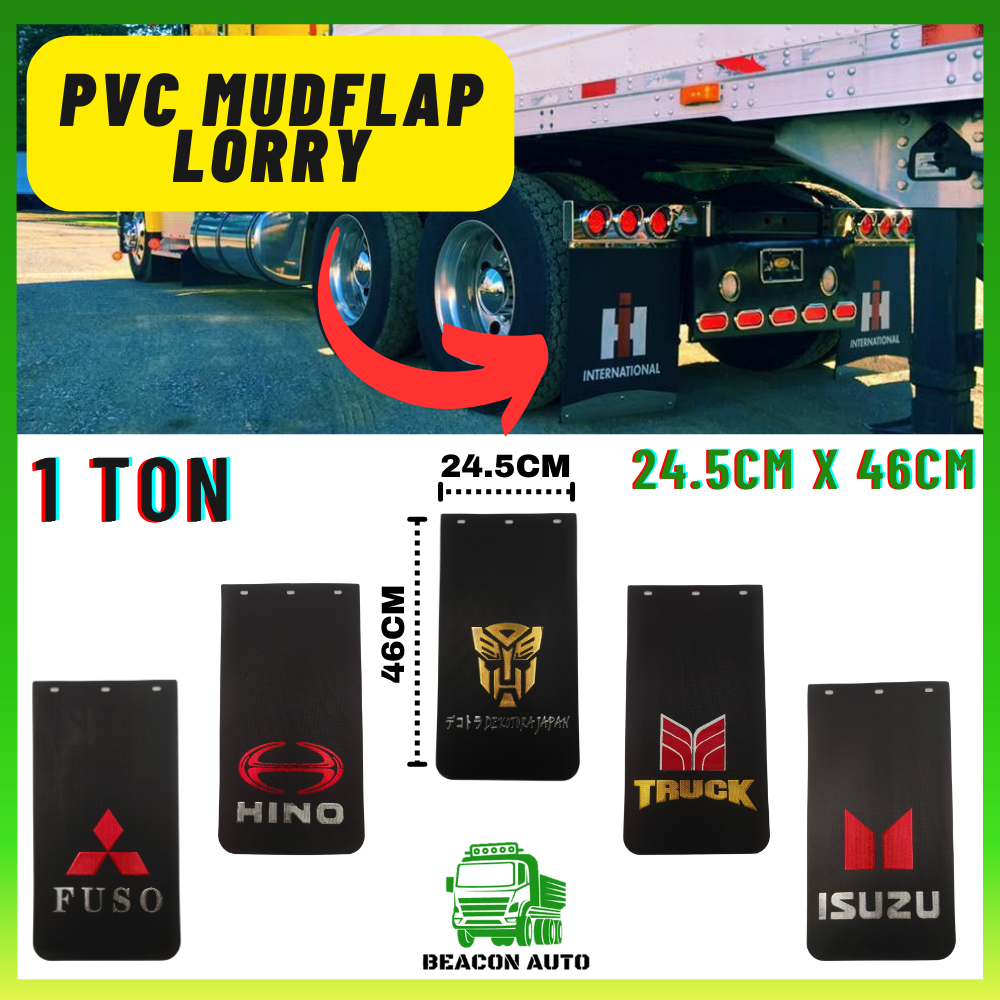 Beacon Cheras PVC Mudflap Lori 1 ton Mudflap Belakang 24.5CM x 46CM Rear Mudflap Lorry Isuzu ...