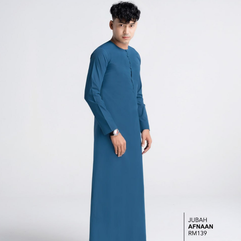 JUBAH AFNAAN ELRAH ( AQUA BLUE ) | Shopee Malaysia