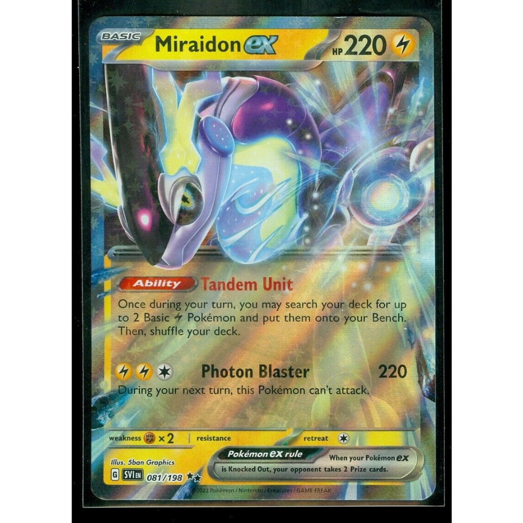 POKEMON MIRAIDON EX 081/198 - SCARLET VIOLET | Shopee Malaysia