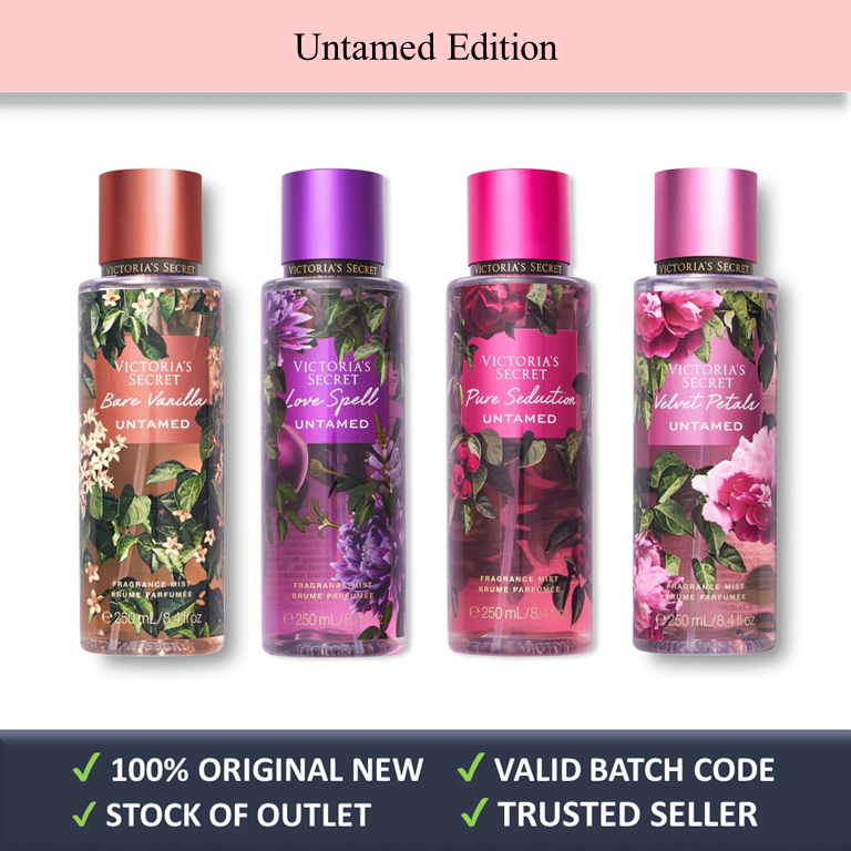 💯 Original New VS Bare Vanilla Love Spell Pure Seduction Velvet Petals Untamed Fragrance Body ...