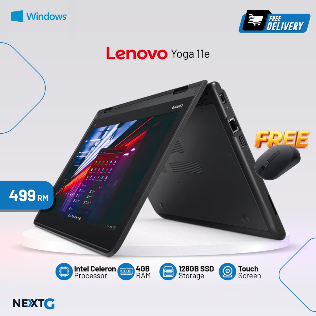 Lenovo ThinkPad 11E 12" HD Business Laptop - Intel Celeron, Touch ...