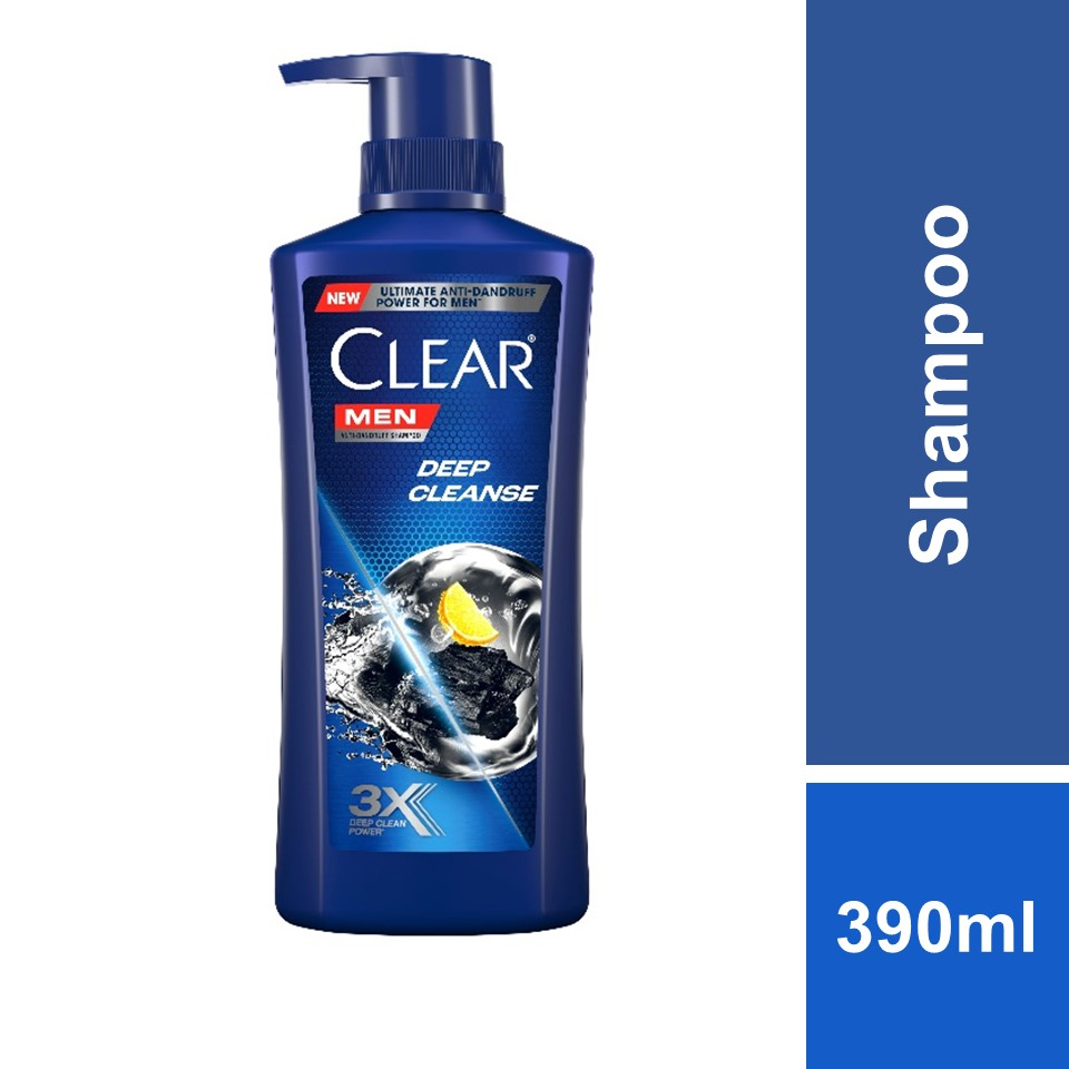 Clear Men Deep Cleanse Anti-Dandruff Shampoo 390ml | Shopee Malaysia