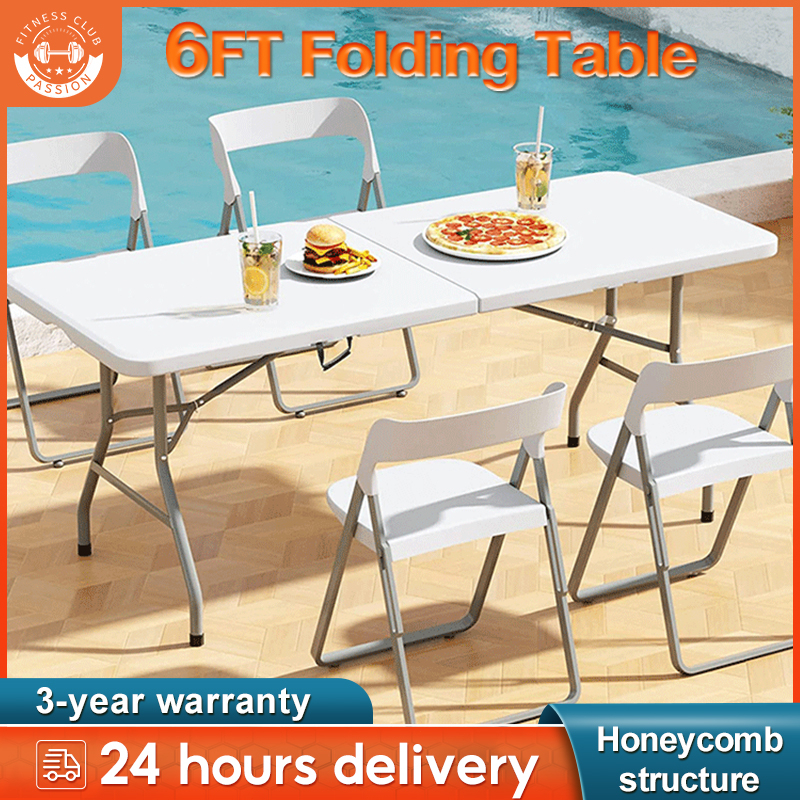 Passion 🔥 6ft Multipurpose Foldable Table Heavy Duty Exhibition Dining ...