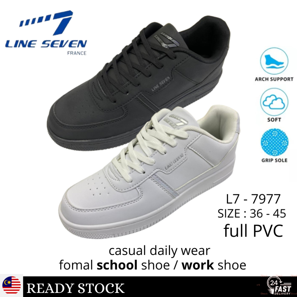 LINE SEVEN full PVC 7977 school / work shoe | kasut sekolah / kerja ...