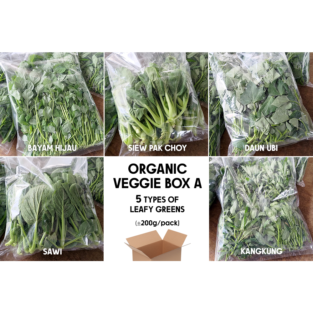 ORGANIC VEGETABLES - Veggie Box A (5 Types) ±200g/pack Freshly ...