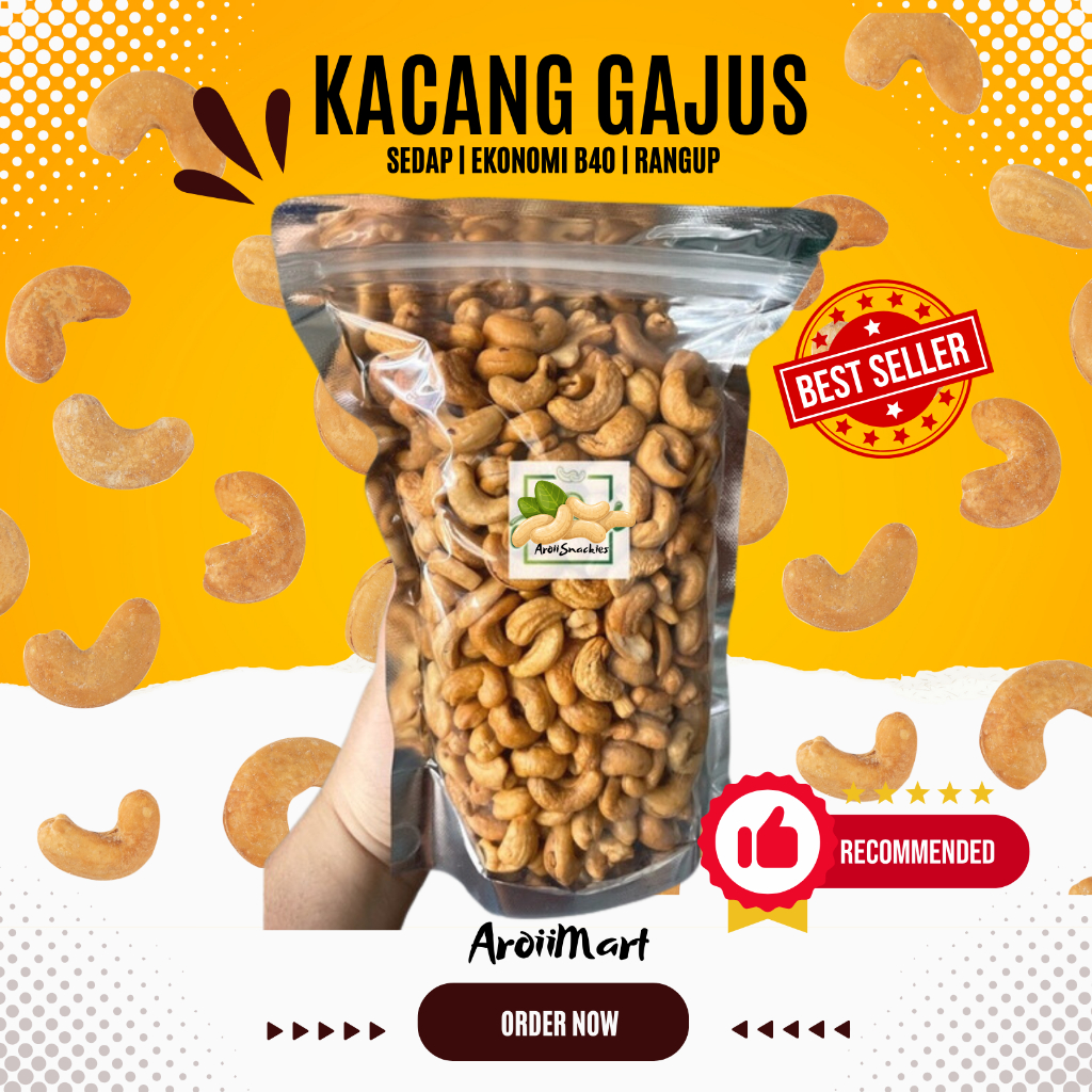 KACANG GAJUS GORENG SEDAP DAN TERMURAH B40 / Cashew Nut | Shopee Malaysia