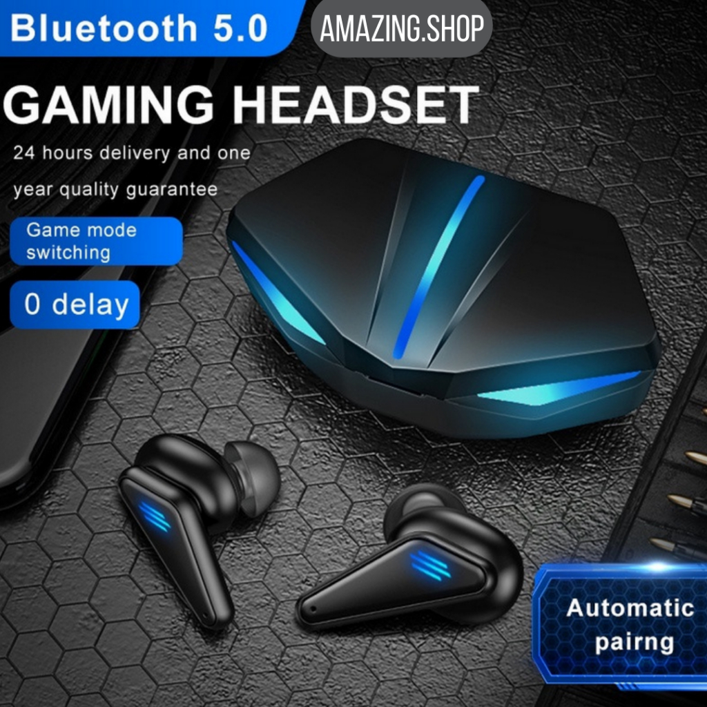 Wireless bluetooth earphone gaming earbuds K55 cool lighting RGB ...