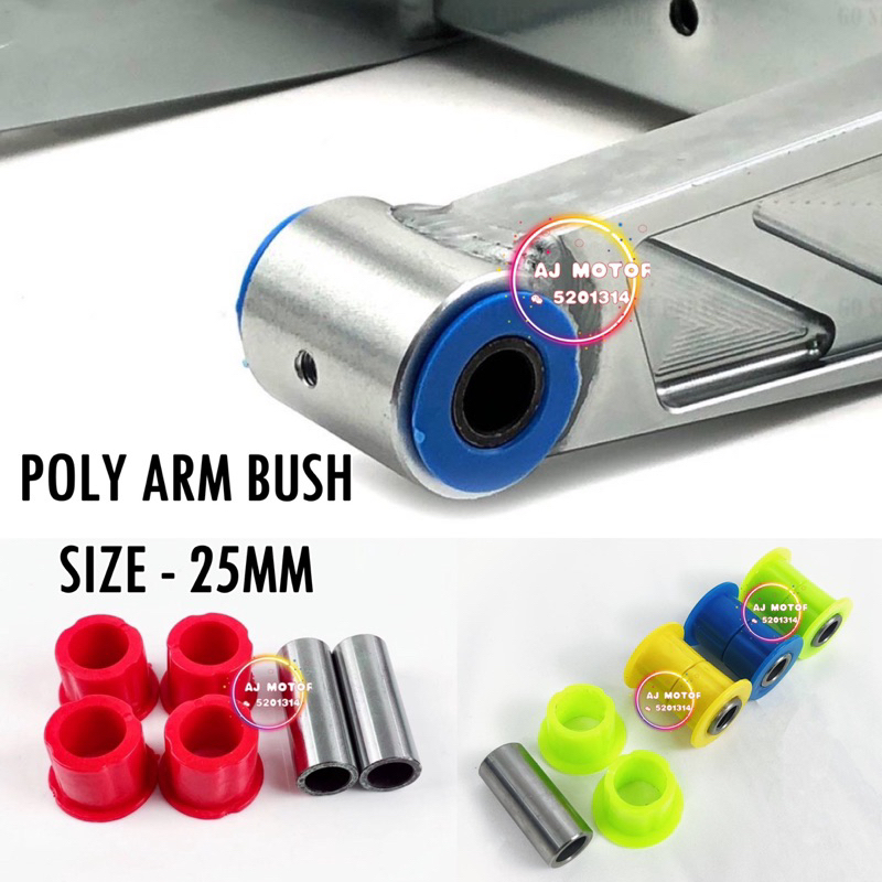 1SET=2PCS SWING ARM POLY BUSH 25MM Y16ZR Y15ZR RS150 RSX150 LC135 CNC ...