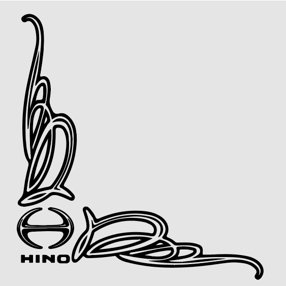 STICKER HINO, DESIGN HINO SESUAI UNTUK CERMIN DAN BODY LORRY, STICKER ...