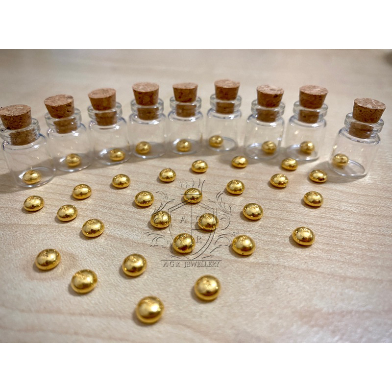 (CHEAPEST) Fine Gold Beans / 小金豆 / 100% Authentic 999 Gold (FREE BOTTLE ...