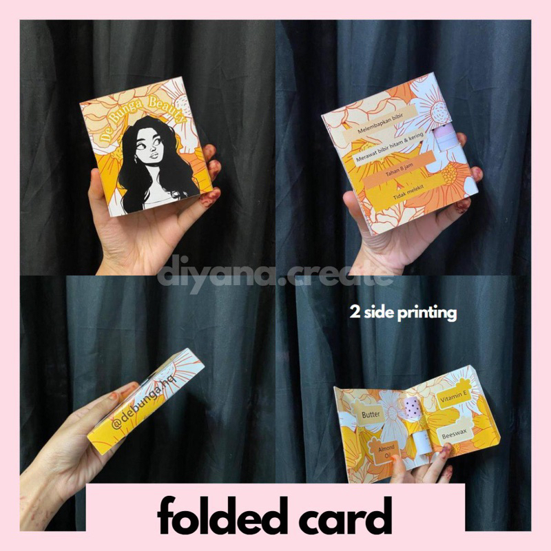 45 PCS FOLDED LIPSTICK CARD - DISPLAY CARD - PACKAGING CARD -JENAMA ...