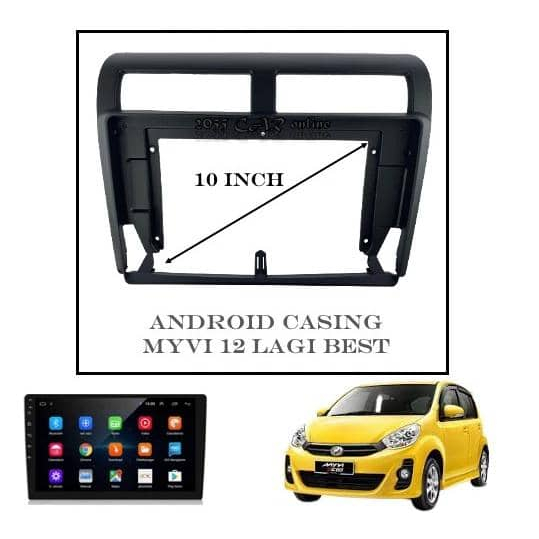 Android Player Casing 10" Perodua Myvi Lagi Best 2012-2014 (Black ...