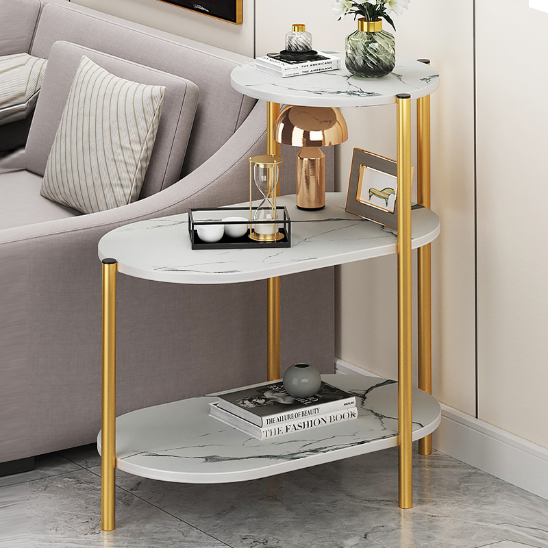 dlhome.com.my™ Meja Tepi Dua Tingkat Marble Strap Table Nordic Style ...