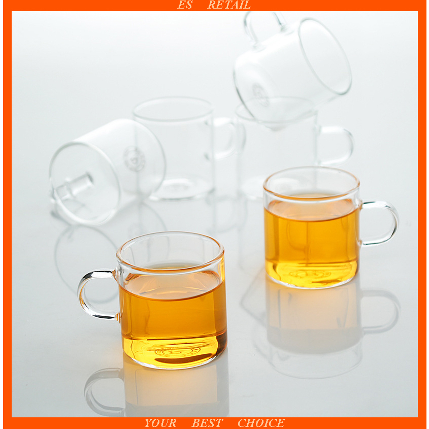 Small borosilicate glass mug Mini glass mug Straight mug Coffee cup ...